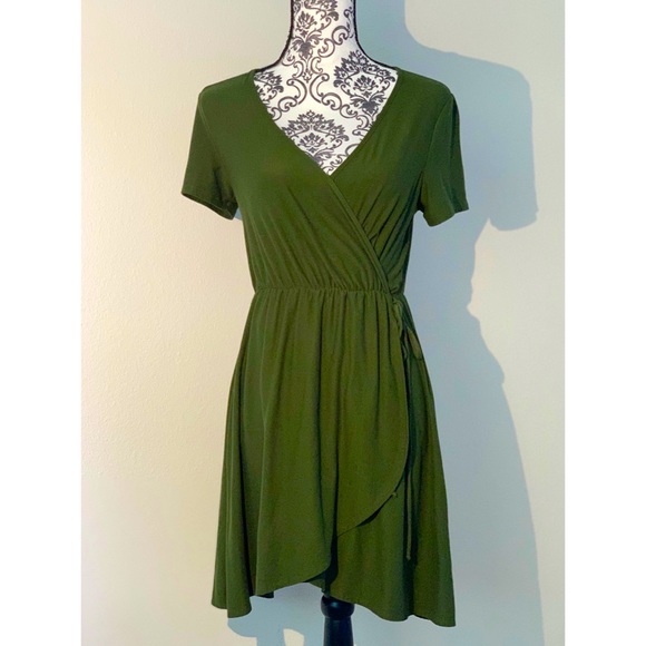 Dresses | Green Wrap Dress | Poshmark